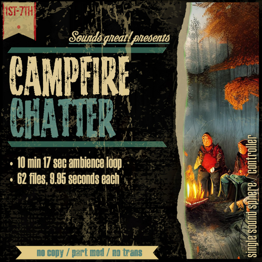 Second Life Marketplace - Sounds Great! Single Controller - Campfire Chatter